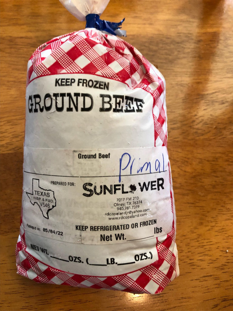 PRIMAL Ground Beef - 1 lb – Richardson Farm Co-Op